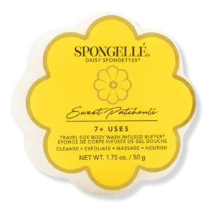 SPONGELLE Sweet Patchouli Daisy Spongette | Travel Body Wash Infused Buffer - One-color