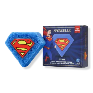 SPONGELLE Dc Superman™ Citrus Body Buffer | Body Wash Infused Buffer - One-color