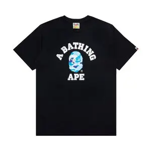 A BATHING APE Abc Camo College Tee - Black