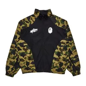 A BATHING APE Camo Stand Collar Track Jacket