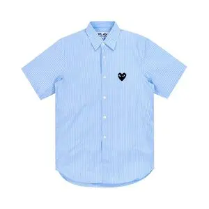 Play Comme Des Garcon Striped Short-sleeve Shirt