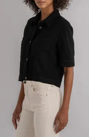 Kut From The Kloth Finley Linen Blend Jacket - Black