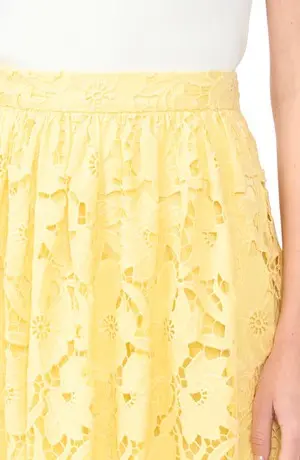 Ted Baker London Floral Lace Cotton Skirt