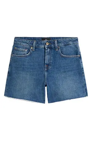 7 For All Mankind Monroe Long Denim Shorts