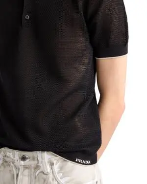 Prada Silk And Cotton Polo Shirt