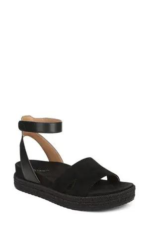 Vionic Platform Ankle Strap Sandals - Black