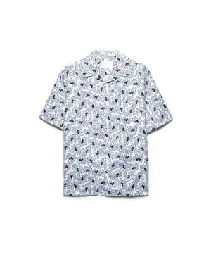 Prada Printed Cotton Blend Bowling Shirt - Neutral