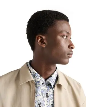 Prada Printed Cotton Blend Bowling Shirt - Neutral