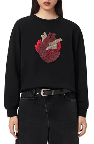 ALLSAINTS Andrea Pippa Embellished Sweatshirt