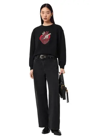 ALLSAINTS Andrea Pippa Embellished Sweatshirt