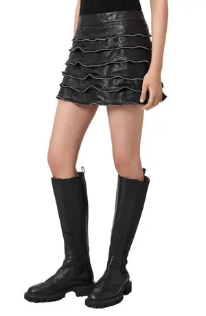 ALLSAINTS Emara Leather Miniskirt