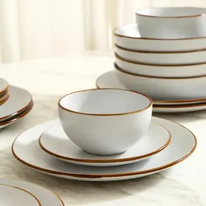 STONE + LAIN Brasa Stoneware 16-piece Dinnerware Set