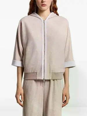 Peserico Hooded Striped Jacket