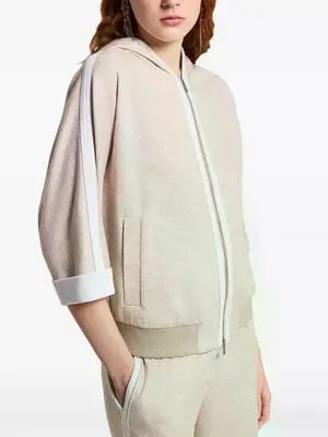 Peserico Hooded Striped Jacket