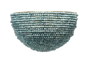 JAMIE YOUNG CO. Barnacle 1-light Beaded Demi Lune Wall Sconce - Blue