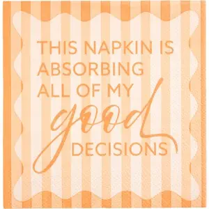 JOLLITY & CO This Napkin Is Absorbing All Of My Good Decisions Cocktail Napkins - Assorted Pre-pack