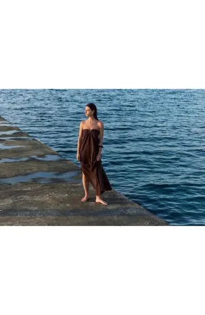 LUMA GOTTEX La Mar U Wire Midi Dress Cover-up - Brown