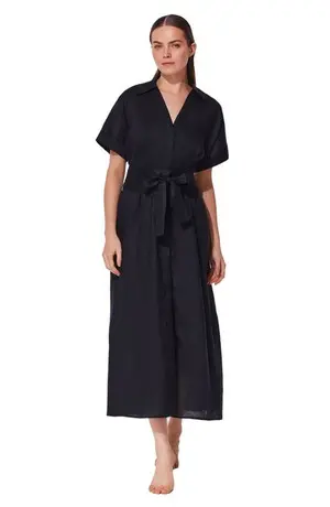 GOTTEX Hokkaido Shirt Dress Cover-up - Black