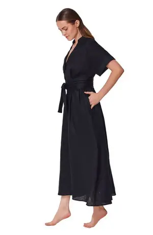 GOTTEX Hokkaido Shirt Dress Cover-up - Black