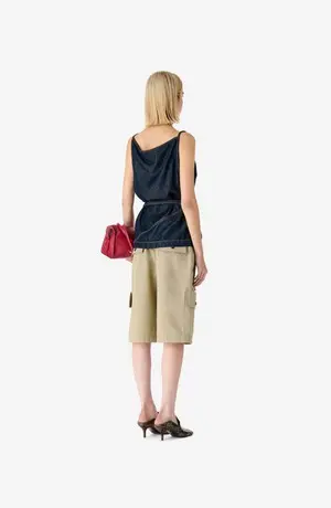 IRO PARIS Renata Denim Wrap Top