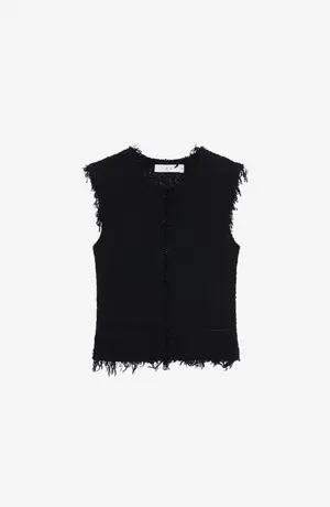 IRO PARIS Shanny Tweed Vest - Black