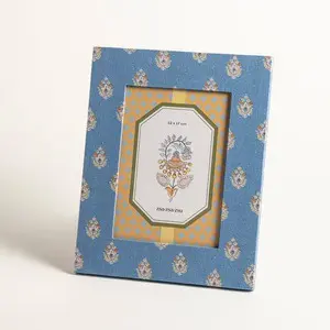 ZSA ZSA ZSU Noida Printed Frame 7.2x9 In Blue