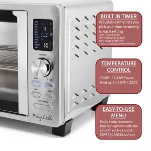 MEGACHEF Digital Electric French Door Multi-function Counter Top Oven With Rotisserie Set