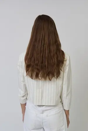 Central Park West Serena Cropped Sleeve Dickey Jacket