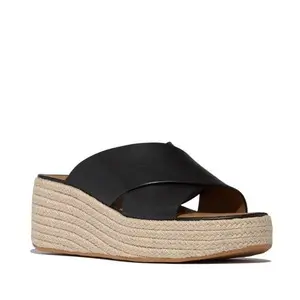 Fitflop Platfforms Espadrille Slides - Black