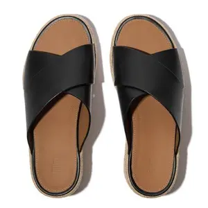 Fitflop Platfforms Espadrille Slides - Black