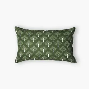 BANYAN & BIRCH Zeenat Lumbar Throw Pillow Cover - Chive