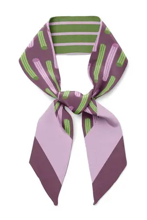 CENTINELLE Churros Twilly Ribbon Scarf Brown