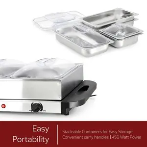 MEGACHEF 5 Section Buffet Server & Food Warmer