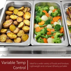 MEGACHEF 5 Section Buffet Server & Food Warmer