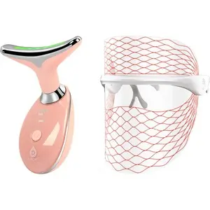 PURSONIC Advanced Anti-aging & Sculpting Skincare Set7-in-1 Led Light Therapy Face Mask & Sculpting Wand - Multicolor