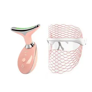 PURSONIC Advanced Anti-aging & Sculpting Skincare Set7-in-1 Led Light Therapy Face Mask & Sculpting Wand - Multicolor