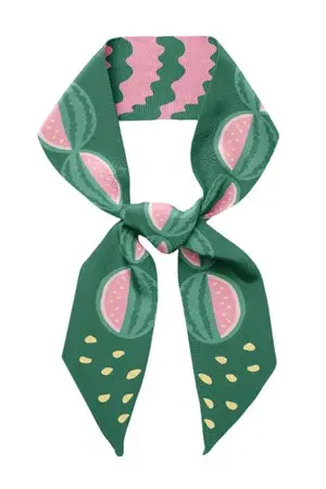 CENTINELLE Watermelon Twilly Ribbon Scarf - Red
