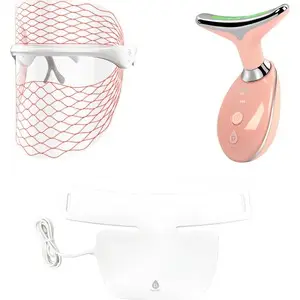 PURSONIC 7-in-1 Led Light Therapy Face Mask, Sculpting Wand - Multicolor