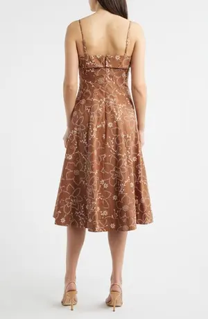 Sam Edelman Embroidery Print Cotton Dress
