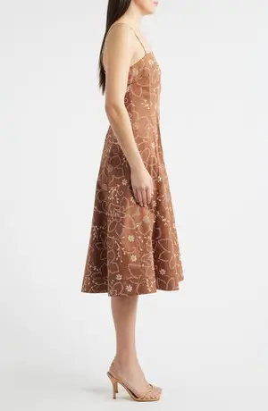 Sam Edelman Embroidery Print Cotton Dress