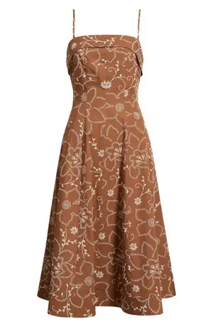 Sam Edelman Embroidery Print Cotton Dress