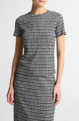 Vince Short Sleeve Crewneck Top - Eclipse Combo