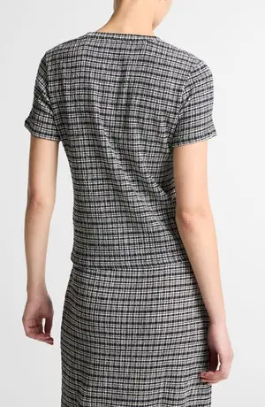 Vince Short Sleeve Crewneck Top - Eclipse Combo