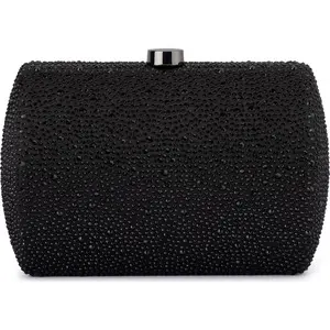 OLGA BERG Carolina Crystal Frame Clutch - Black