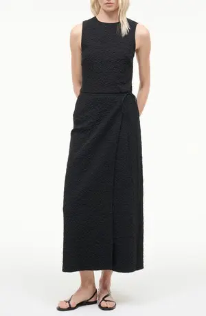 Staud Nema Smock Midi Dress