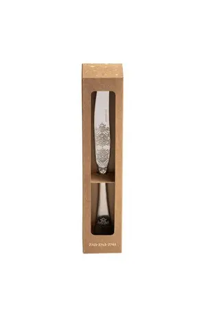 ZSA ZSA ZSU Dume Patterned Stainless Steel Dinner Knife Set Of 4 - Silver