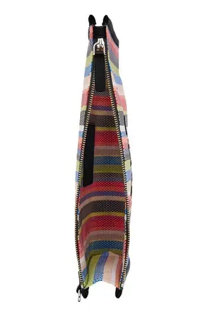 Marc Jacobs Large Stripe Mesh Pouch - Red Multi