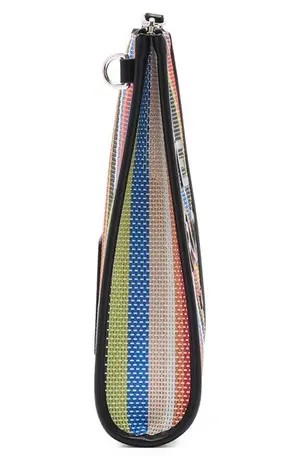 Marc Jacobs Large Stripe Mesh Pouch - Red Multi