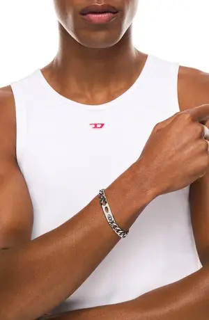 DIESEL® Oval D Id Chain Bracelet