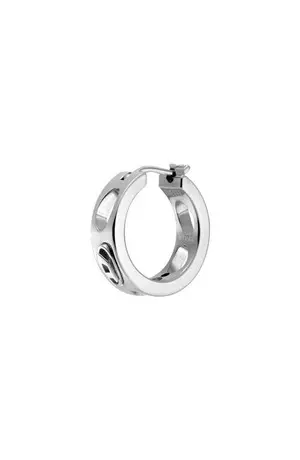 DIESEL® Oval D Logo Single Hoop Earring